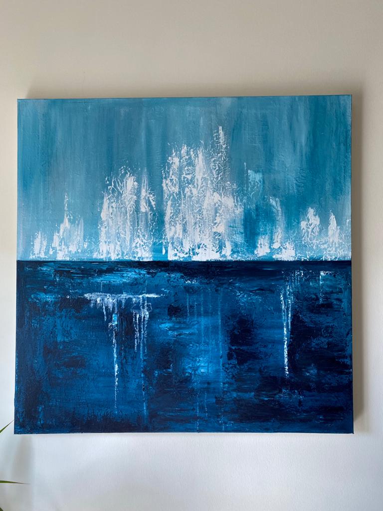 The Ocean - Abstract textured acrylic painting - Artchic